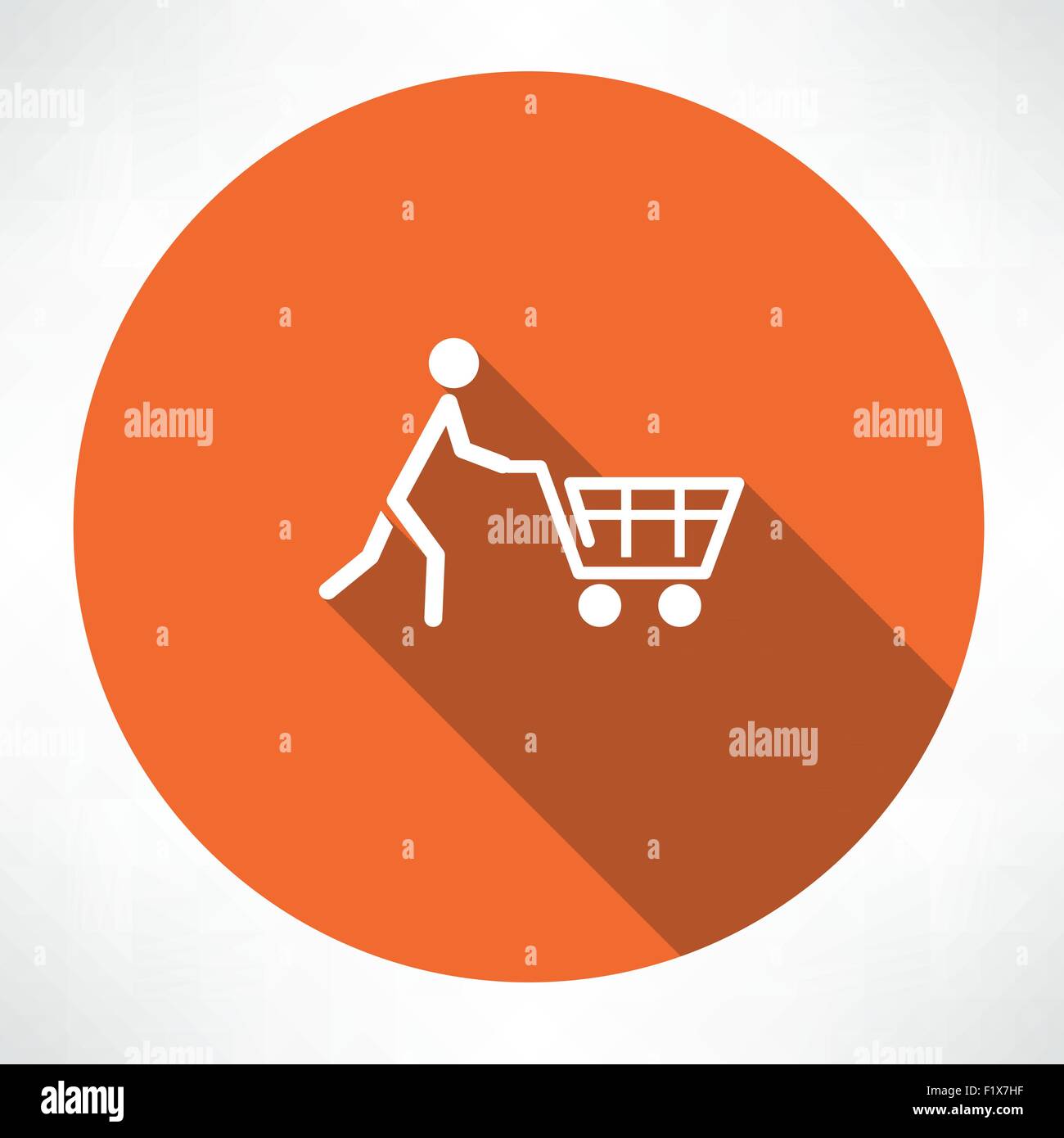 man with trolley icon. Flat modern style vector illustration Stock ...