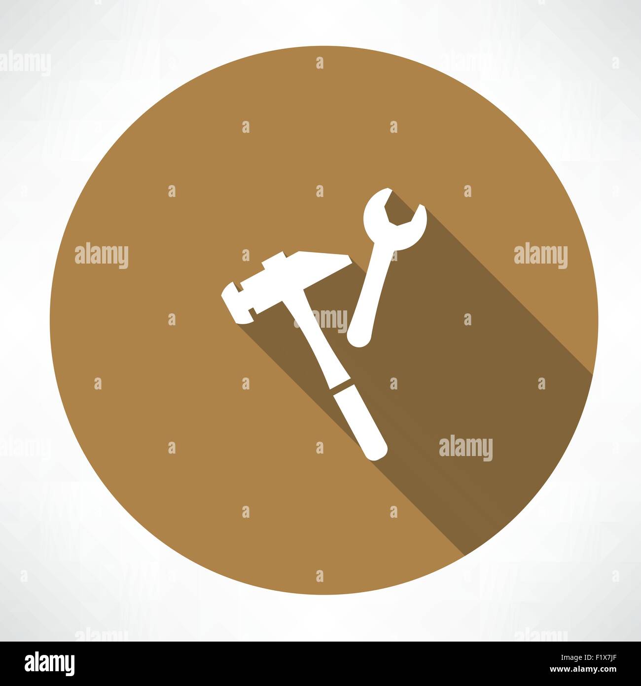 Wrench and hammer. Flat modern style vector illustration Stock Vector ...