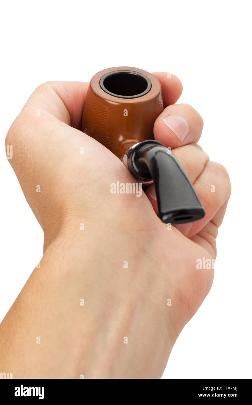 Hand holding pipe hi-res stock photography and images - Alamy