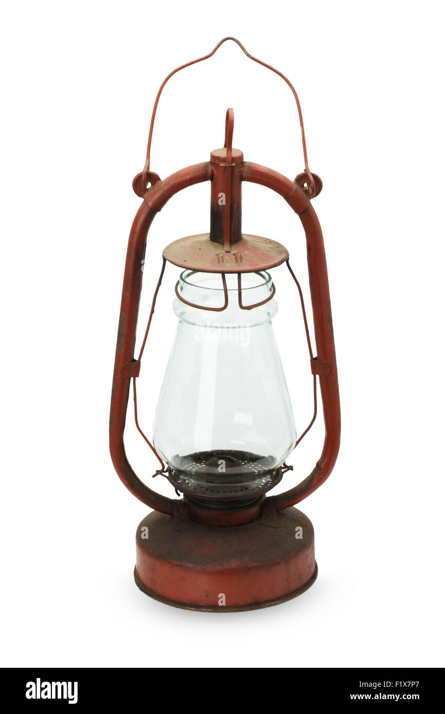 retro lantern isolated on the white background Stock Photo - Alamy