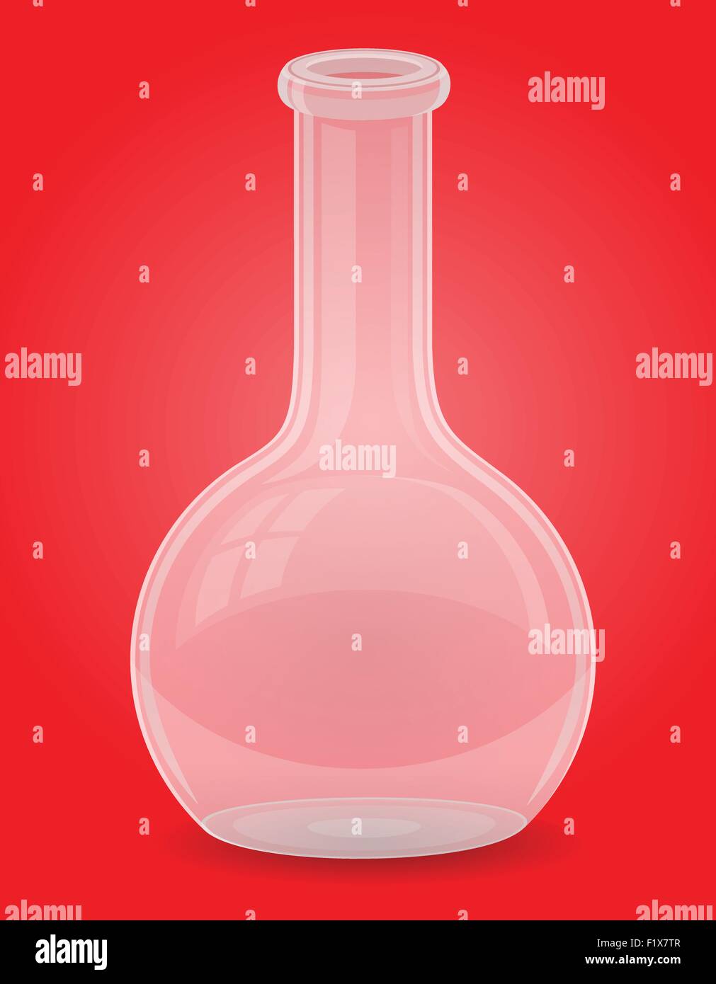 glass test tube vector illustration isolated in red background Stock ...