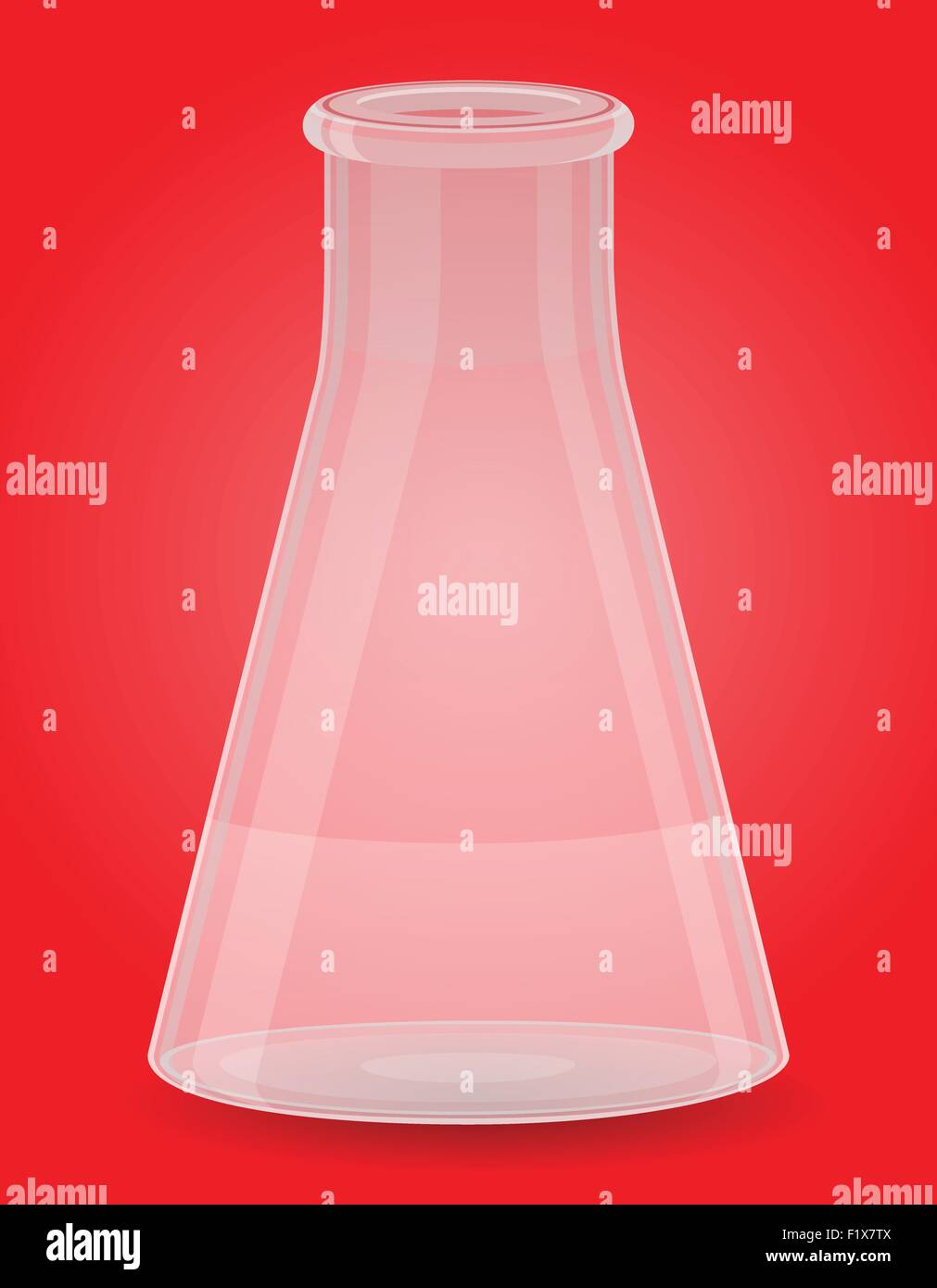 glass test tube vector illustration isolated in red background Stock ...