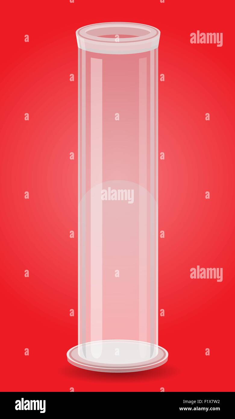 glass test tube vector illustration isolated in red background Stock ...