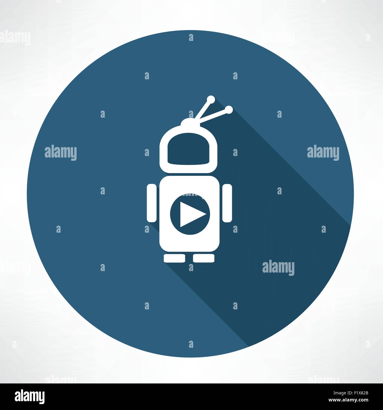 TV robot. Flat modern style vector illustration Stock Vector Image ...