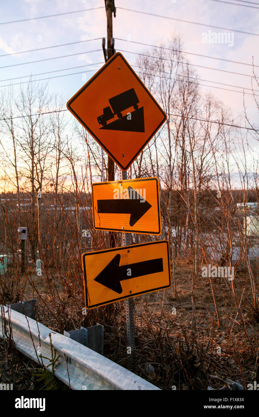 road signs directions Stock Photo - Alamy
