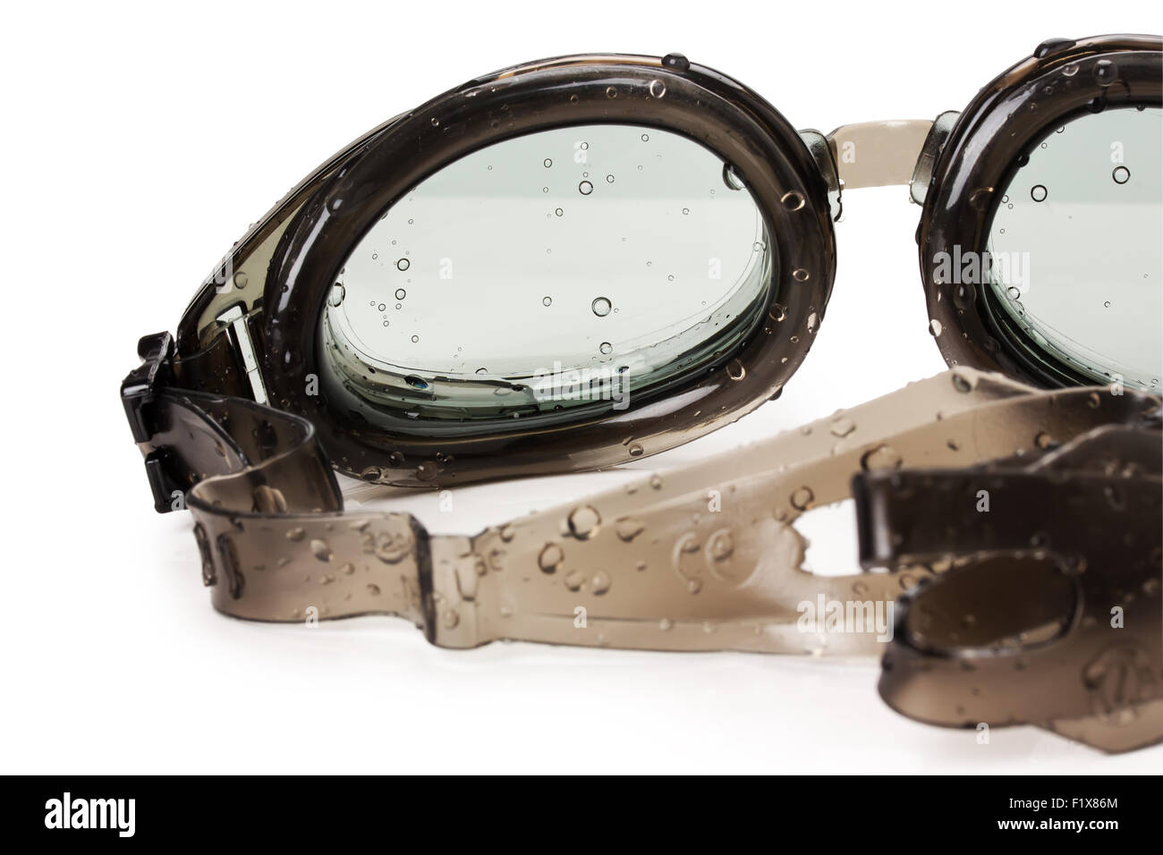 swimming goggles on the white background Stock Photo - Alamy