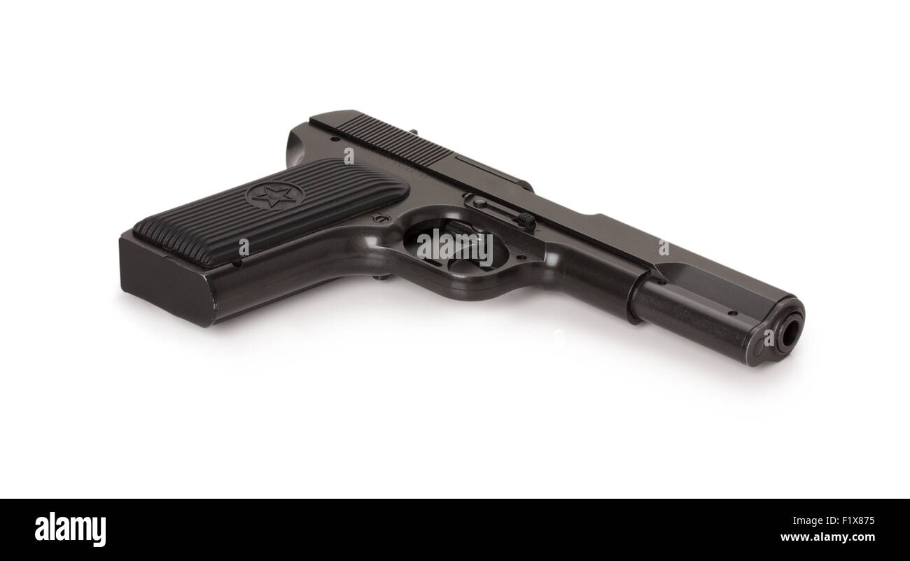 Soviet handgun TT (Tula, Tokarev) isolated on white background Stock ...