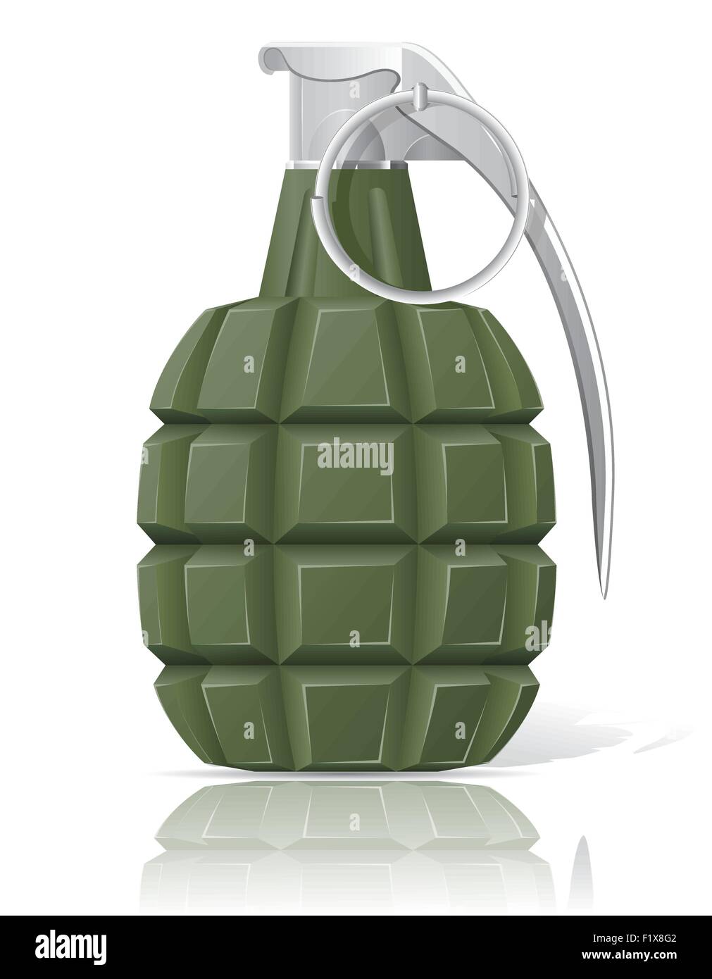 hand grenade vector illustration isolated on white background Stock ...