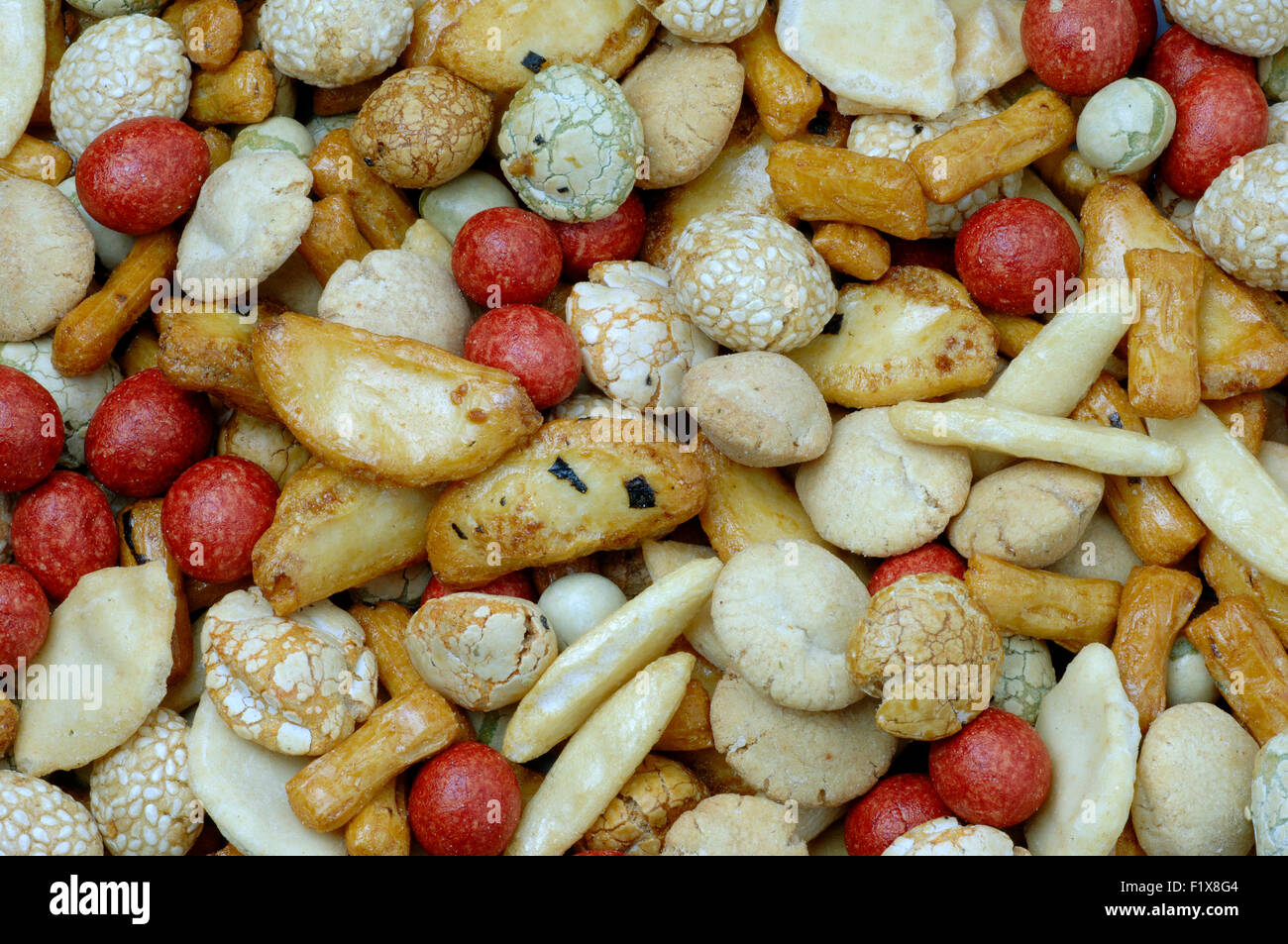 Rice cracker snack mix hi-res stock photography and images - Alamy