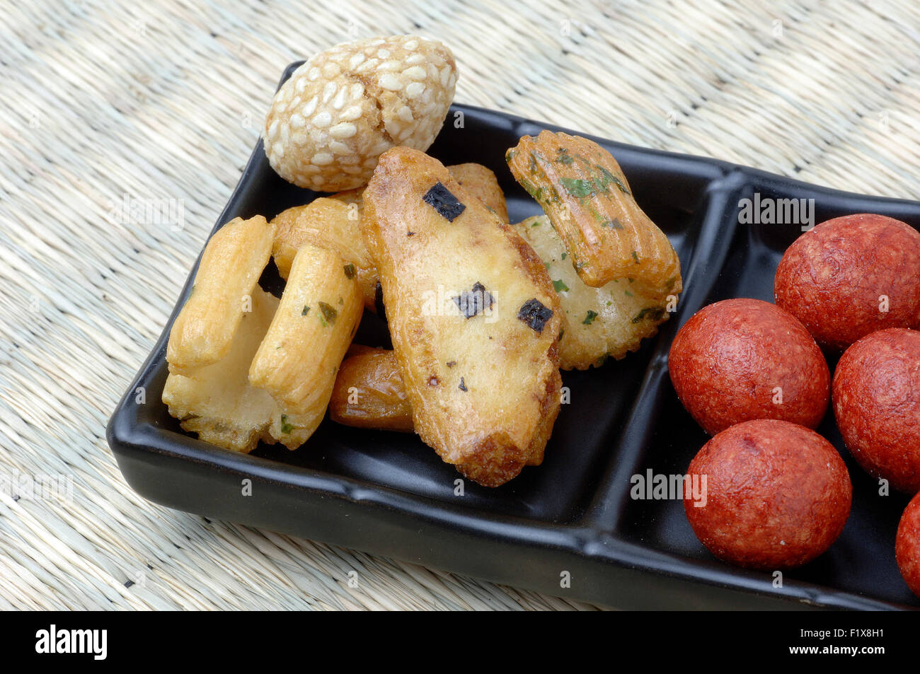 Rice cakes, Japanese Rice-Cracker, Arare Stock Photo - Alamy