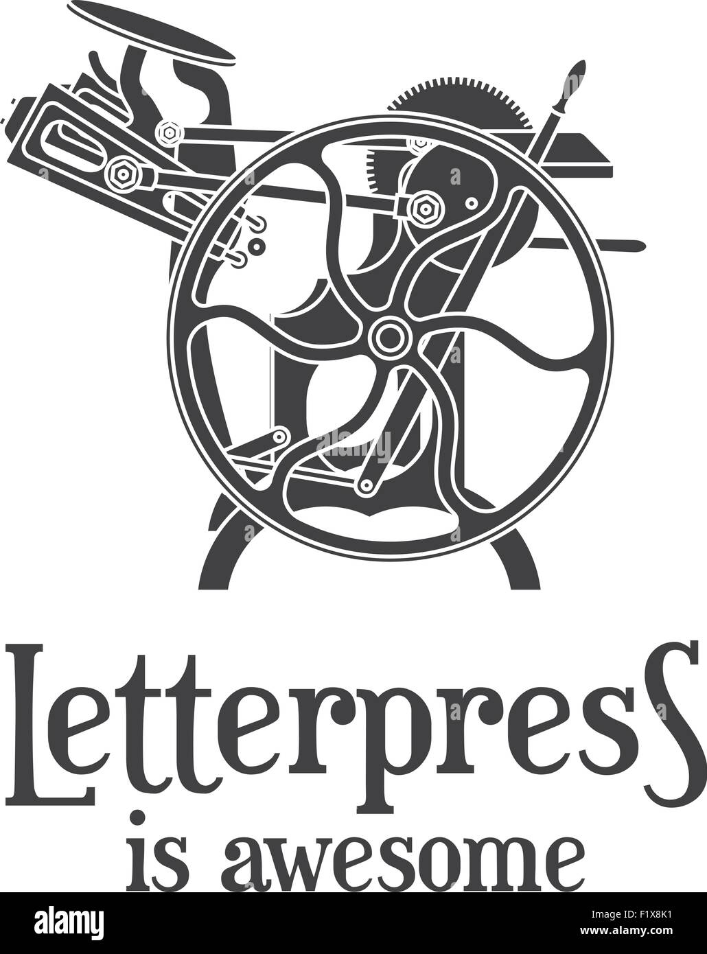 Old printing machine hi-res stock photography and images - Alamy