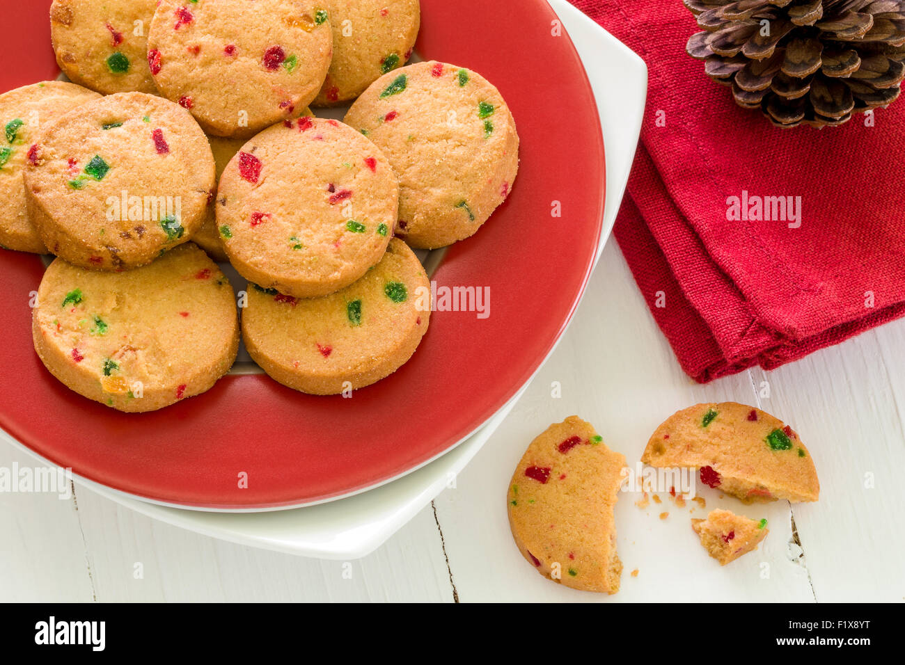Fruit cookie to be eaten for coffee break Stock Photo - Alamy