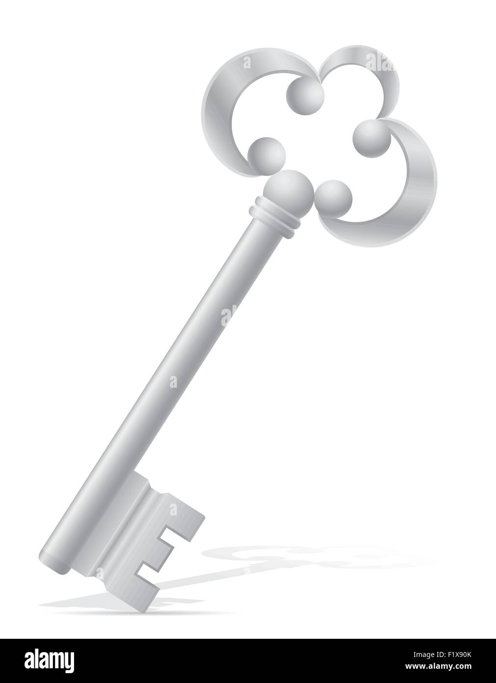 old retro key door lock vector illustration isolated on white ...
