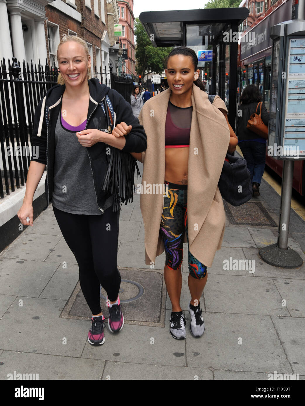British Athlete Louise Hazel leaves a London restaurant after a ...