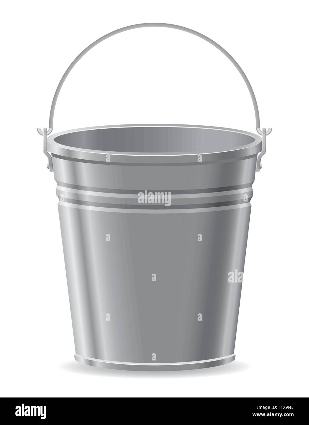 metal bucket vector illustration isolated on white background Stock ...