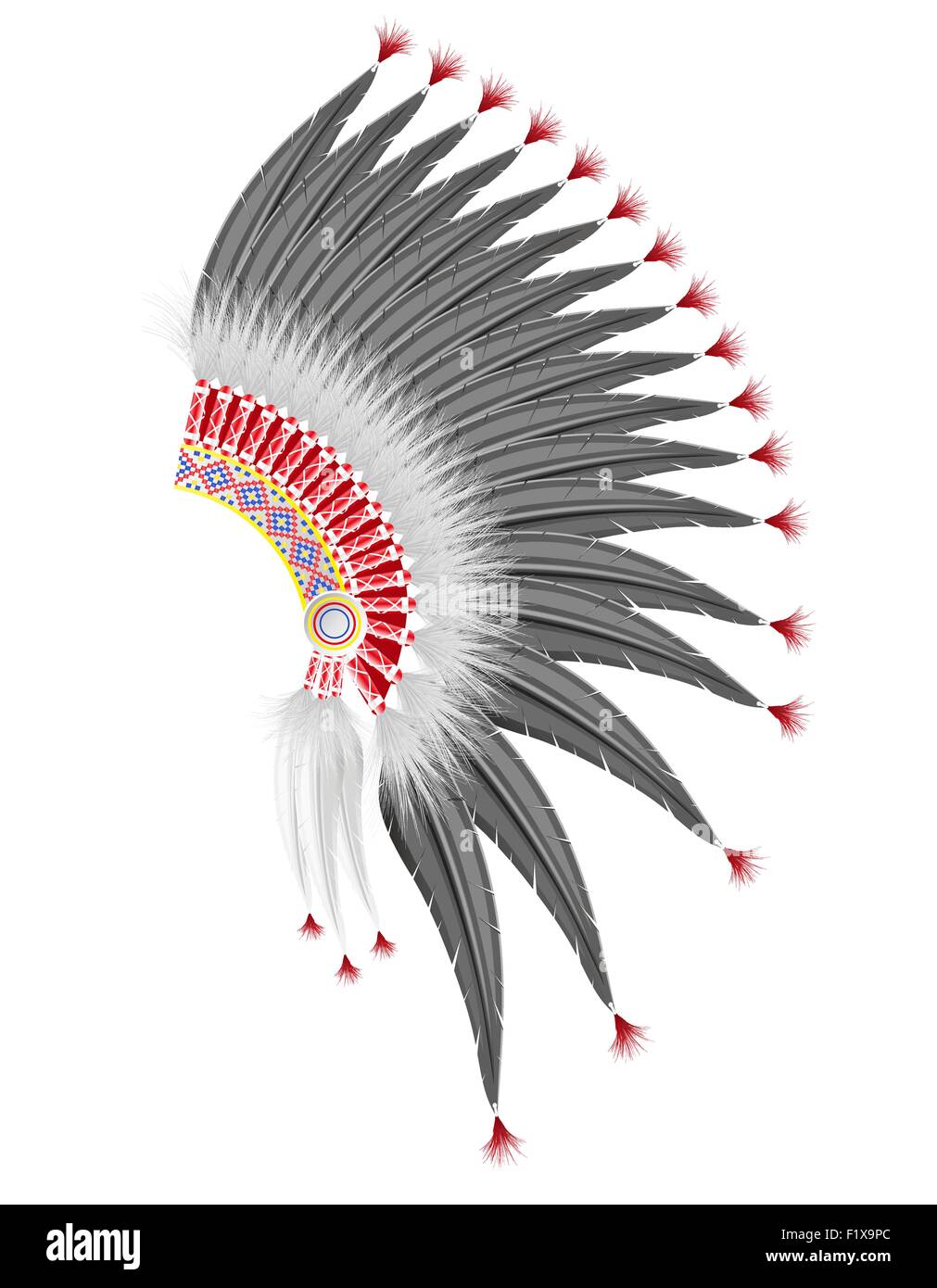 mohawk hat of the american indians vector illustration isolated on ...