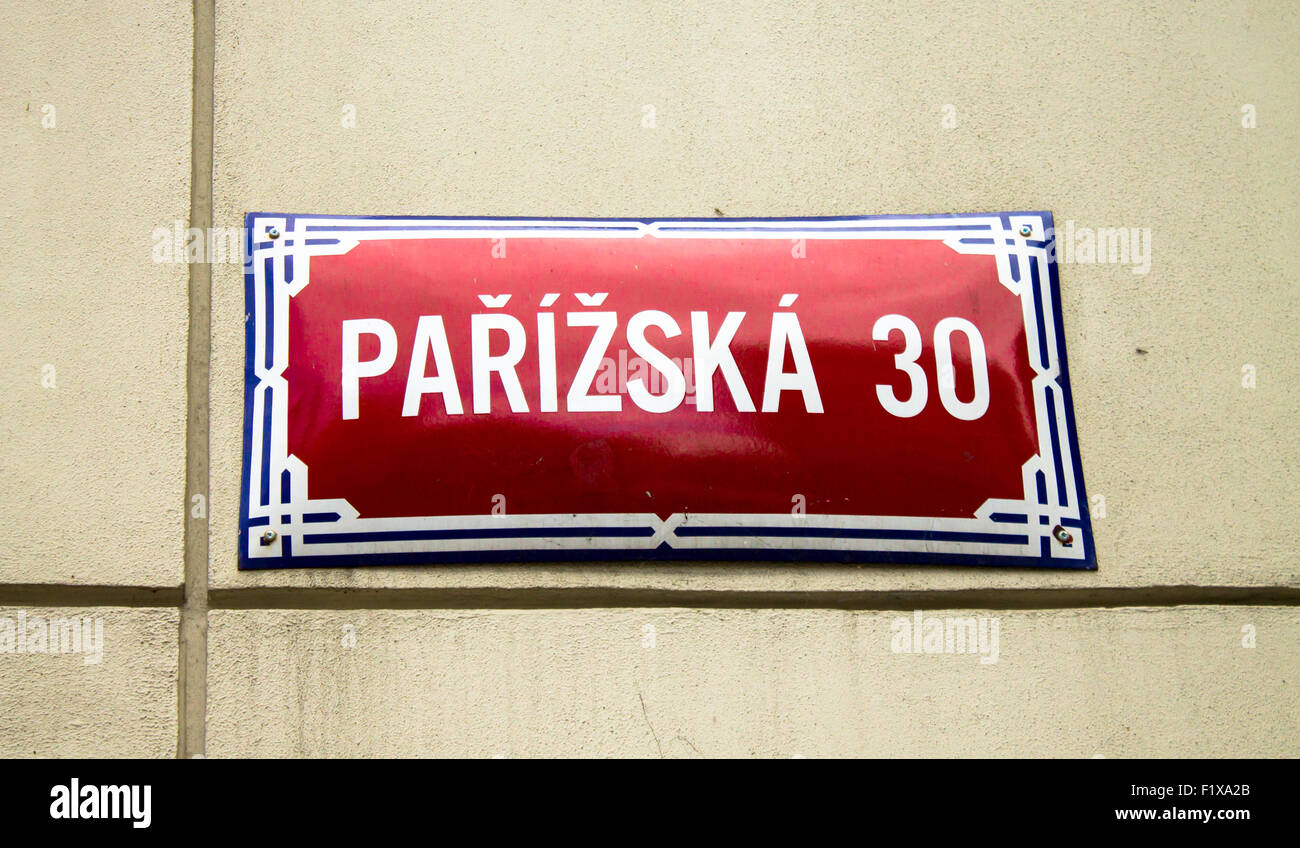 Czech street sign hi-res stock photography and images - Alamy