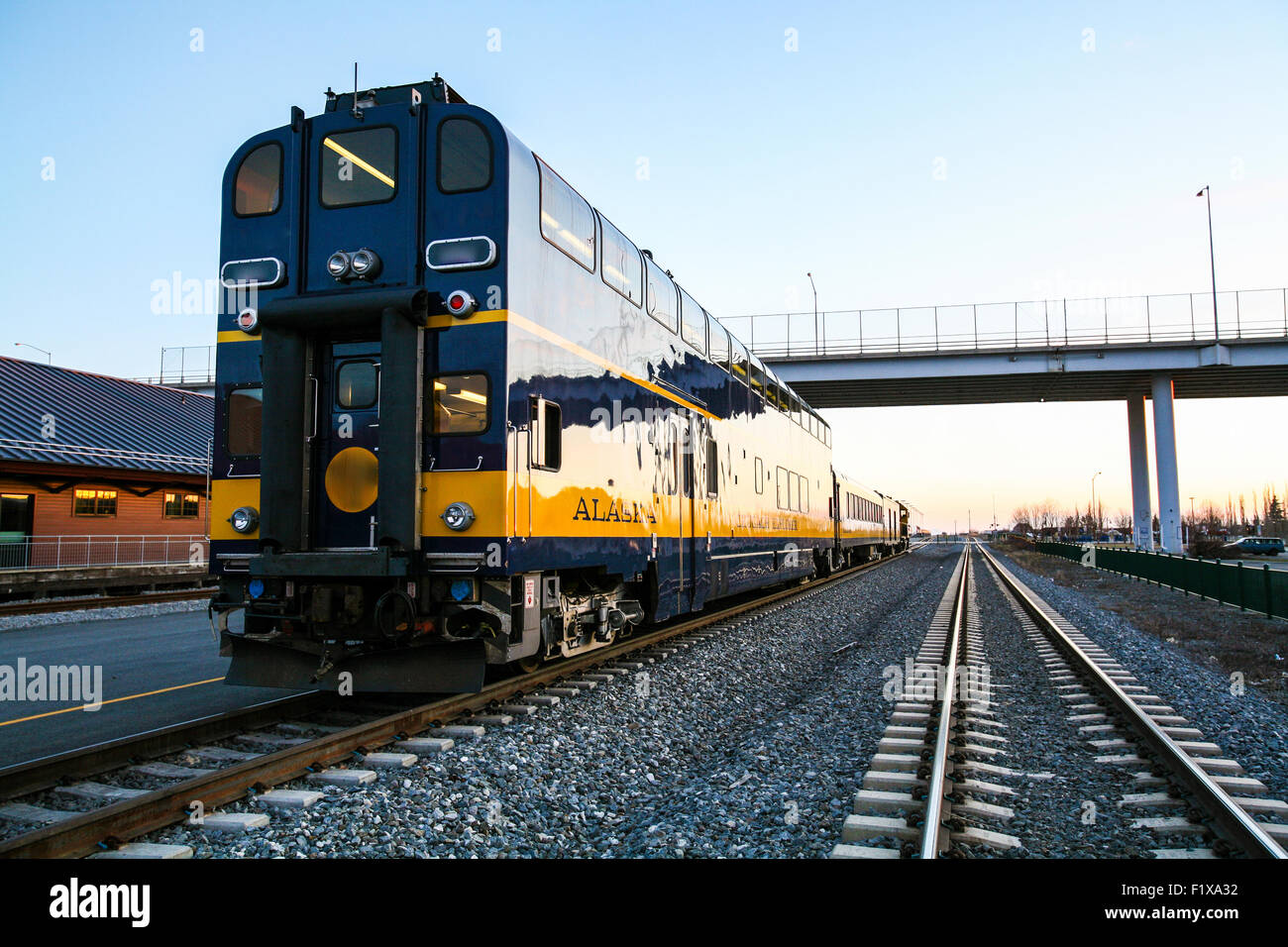 Alaska railroad rail car hi-res stock photography and images - Alamy