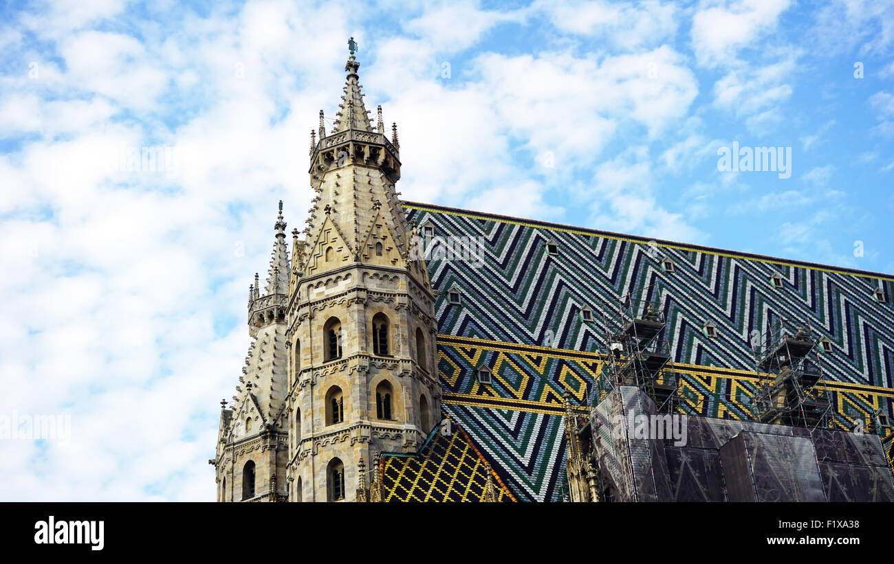 Top of St. Stephan cathedral in Vienna, Austria Stock Photo - Alamy
