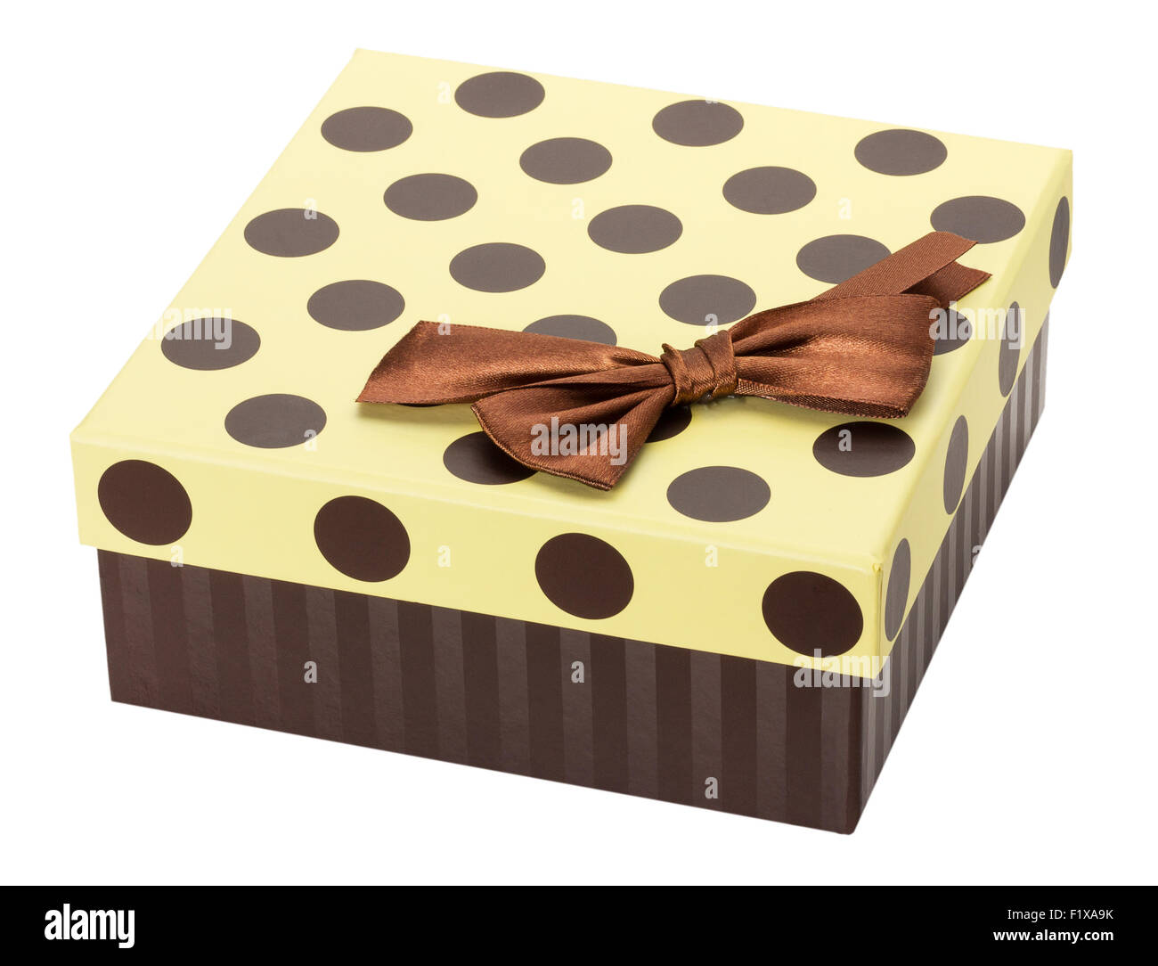 brown gift box isolated on the white background Stock Photo - Alamy