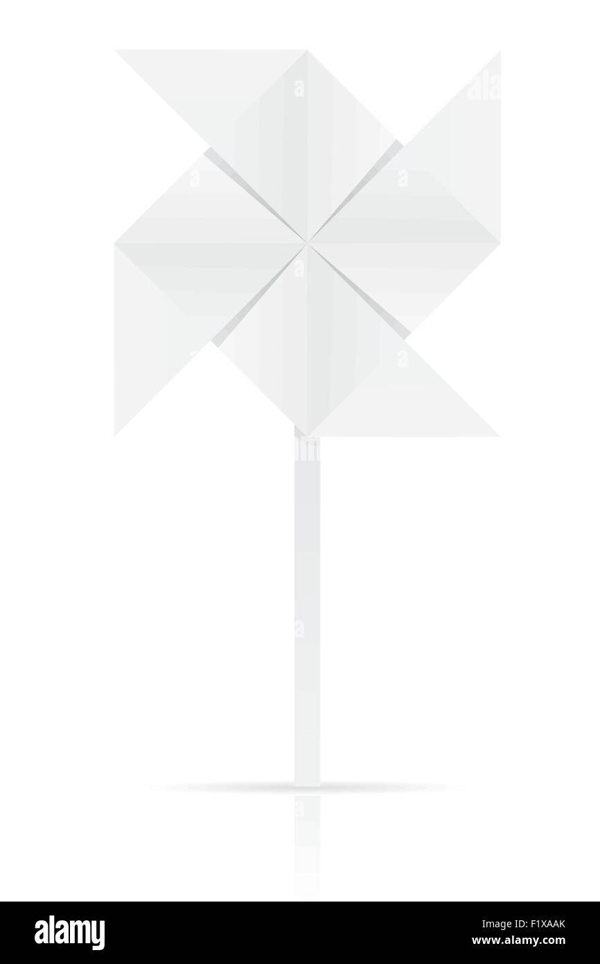 origami paper windmill vector illustration isolated on white background ...