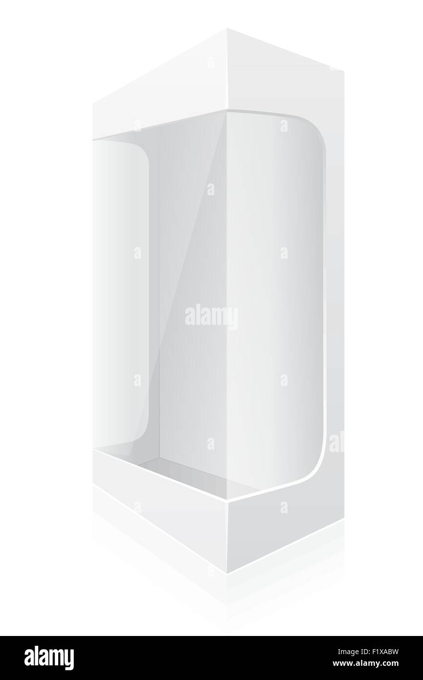 transparent packing box vector illustration isolated on white ...