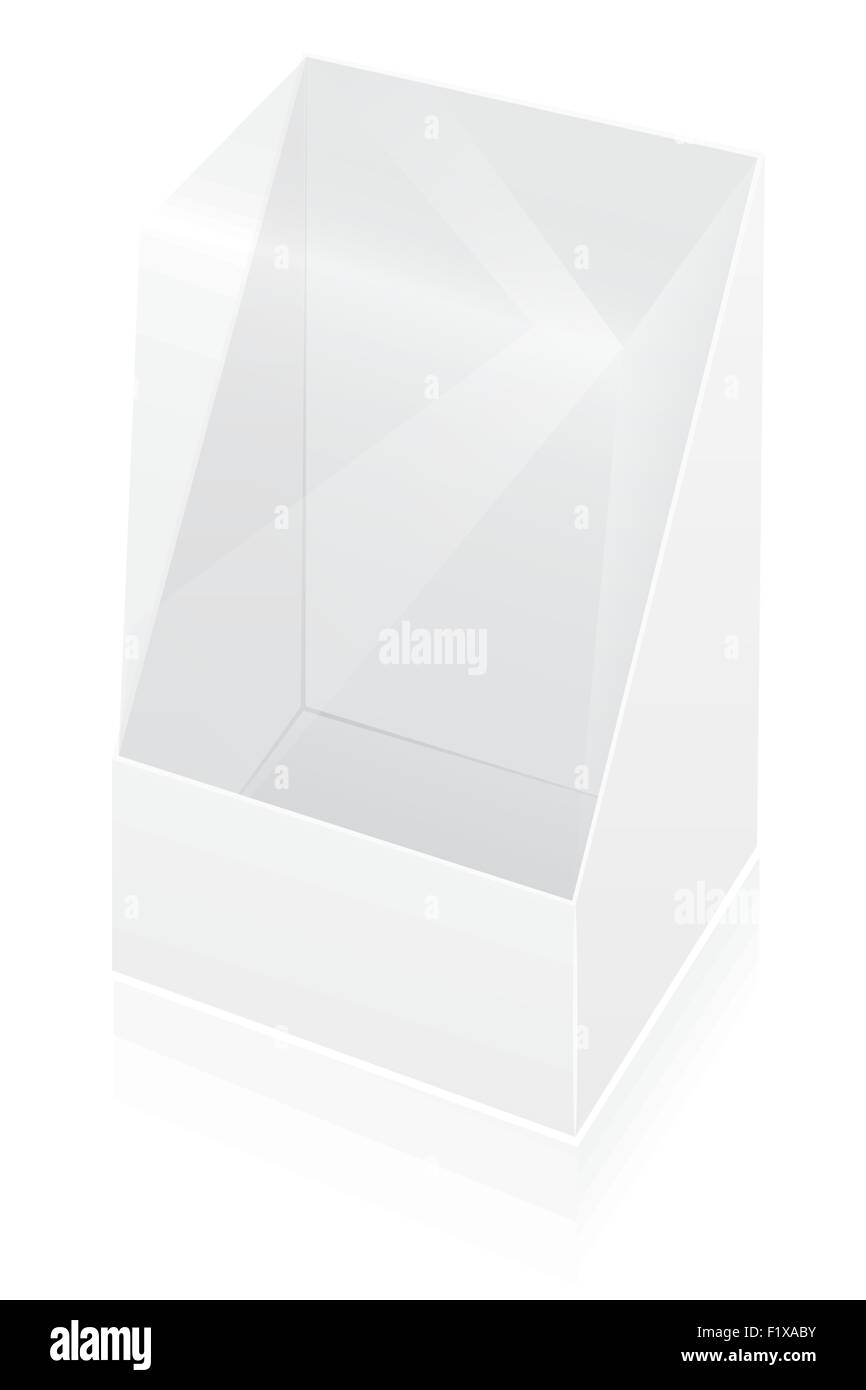transparent packing box vector illustration isolated on white ...