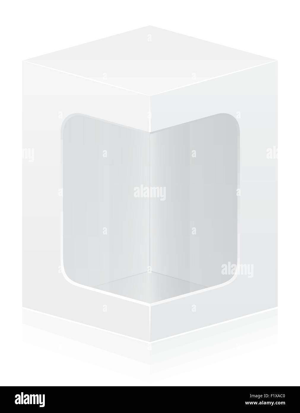 transparent packing box vector illustration isolated on white ...