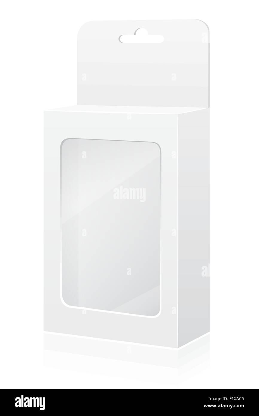 transparent packing box vector illustration isolated on white ...