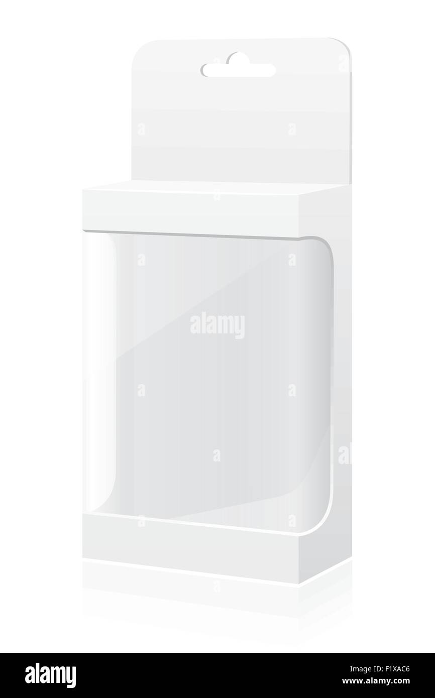 transparent packing box vector illustration isolated on white ...