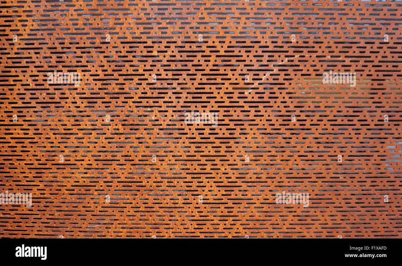 rustic perforated metal horizontal Stock Photo - Alamy