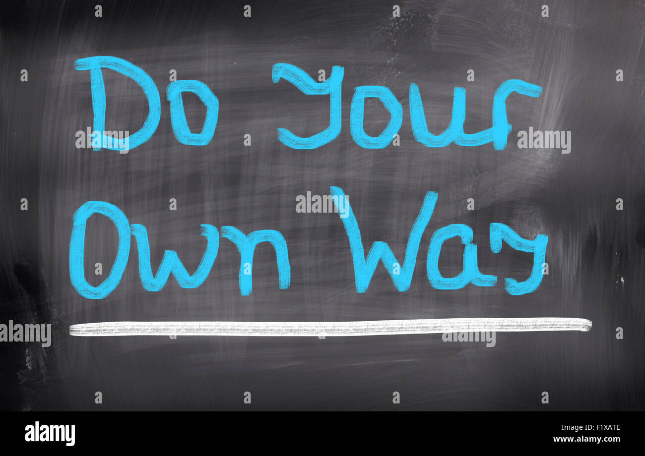 Do Your Own Way Concept Stock Photo - Alamy