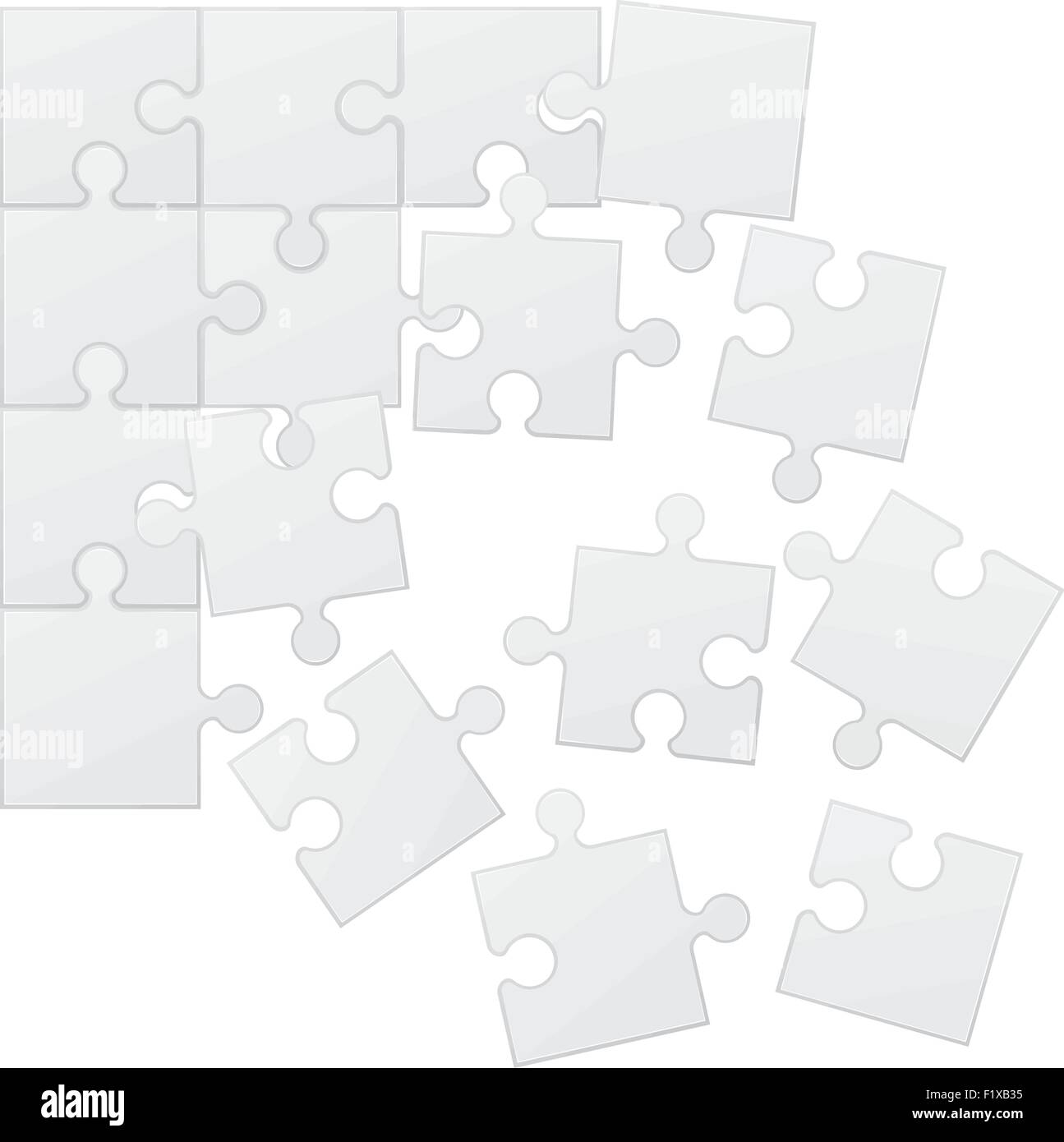 square puzzle vector illustration isolated on white background Stock ...