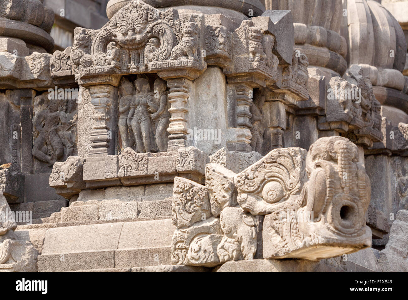 Stone carving of Prambanan Hindu temple, Yogyakarta, Java, Indonesia ...