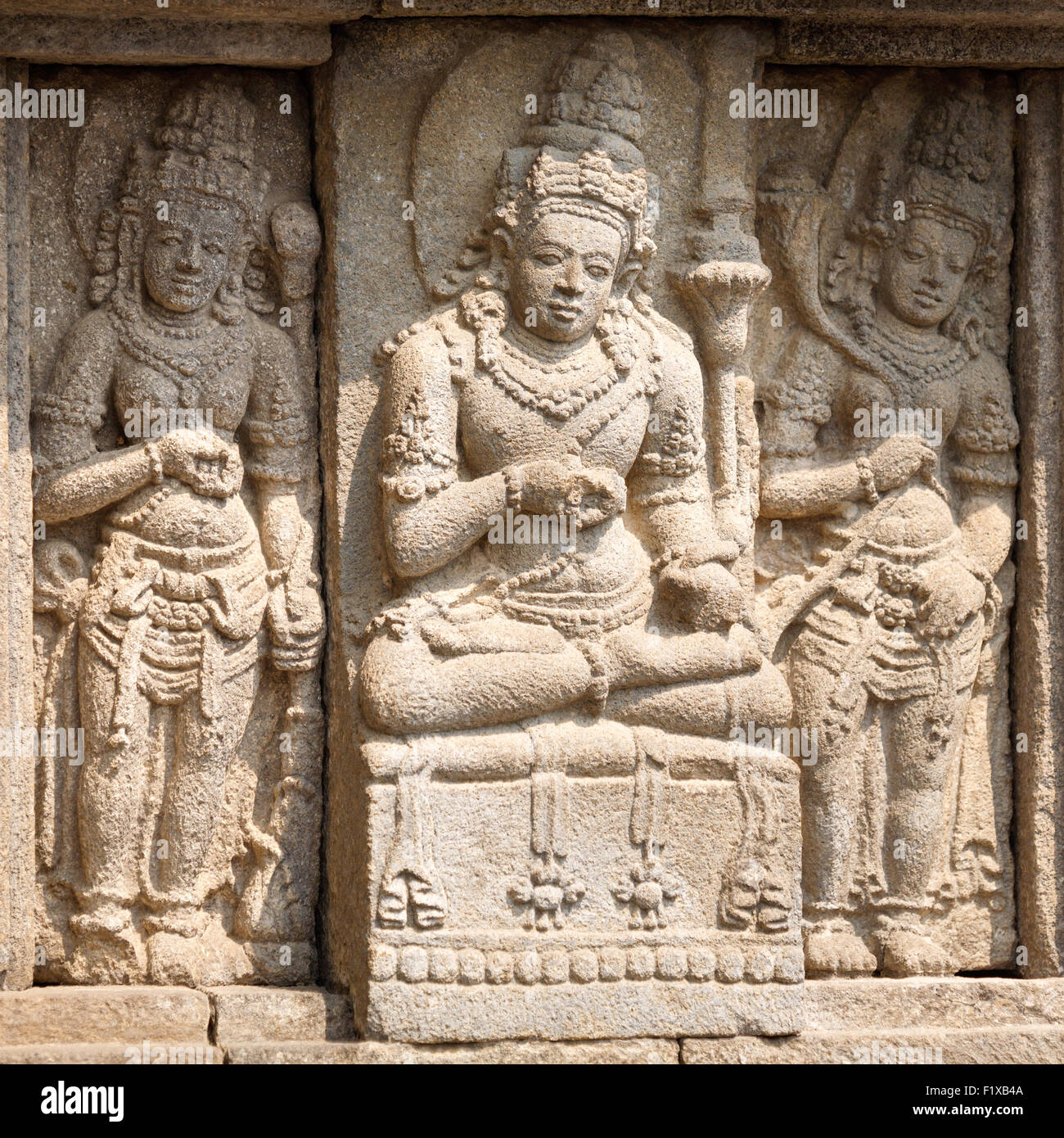 Stone carving of Prambanan Hindu temple, Yogyakarta, Java, Indonesia ...