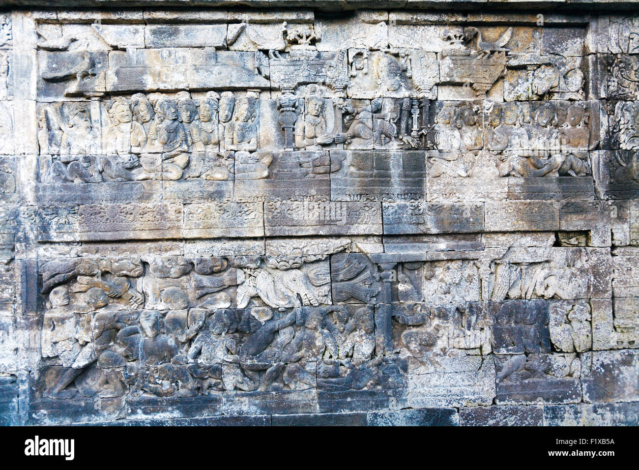 Borobudur Buddhist temple with Stone Carving, Magelang, Java, Indonesia ...