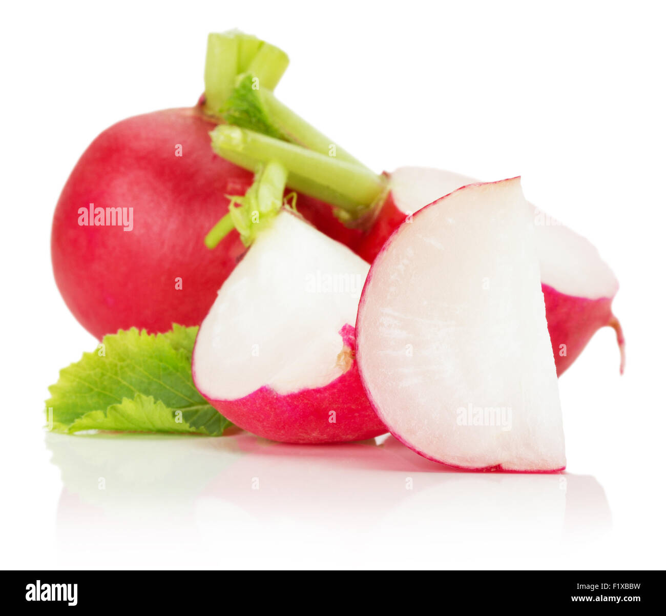 radishes isolated on the white background Stock Photo - Alamy