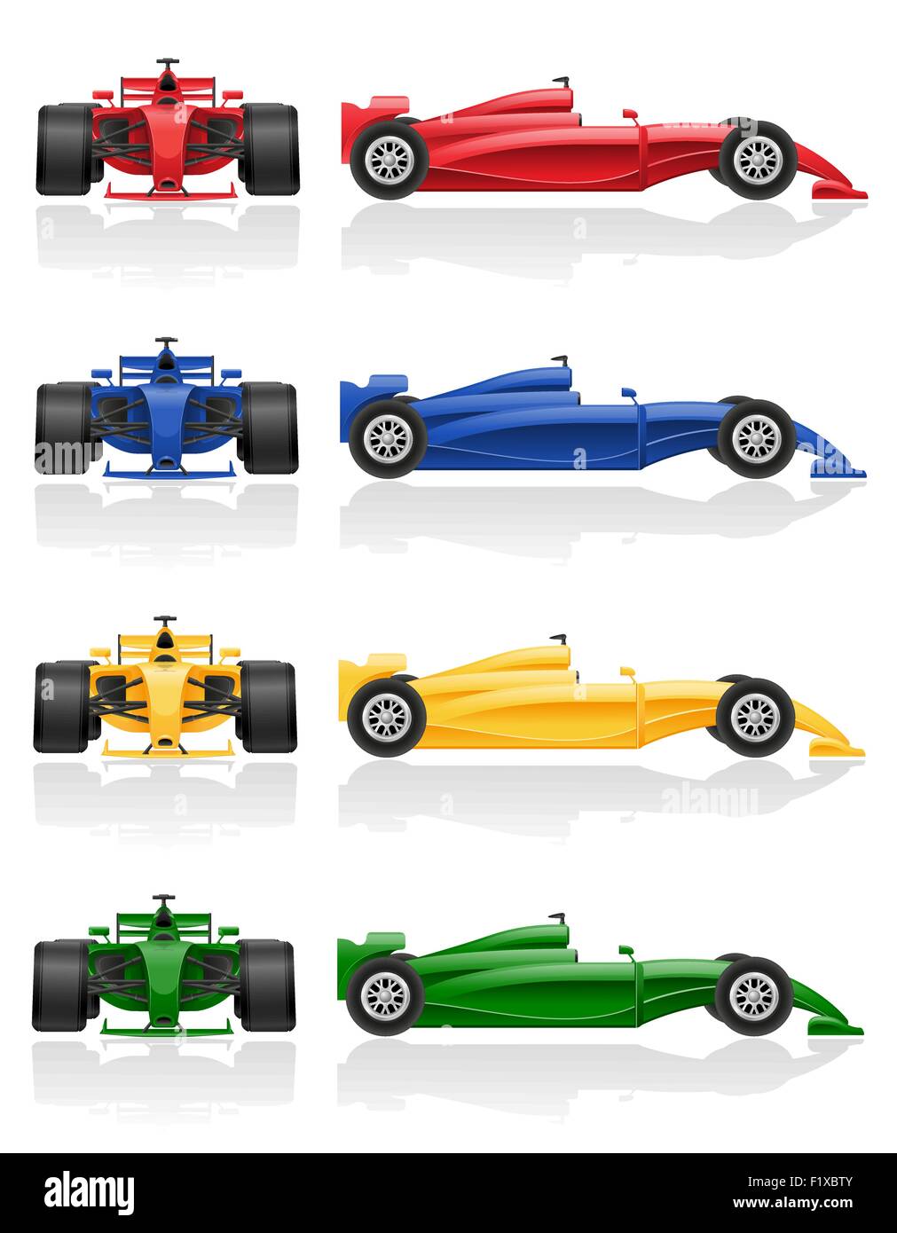 set colors icons racing car vector illustration EPS 10 isolated on ...