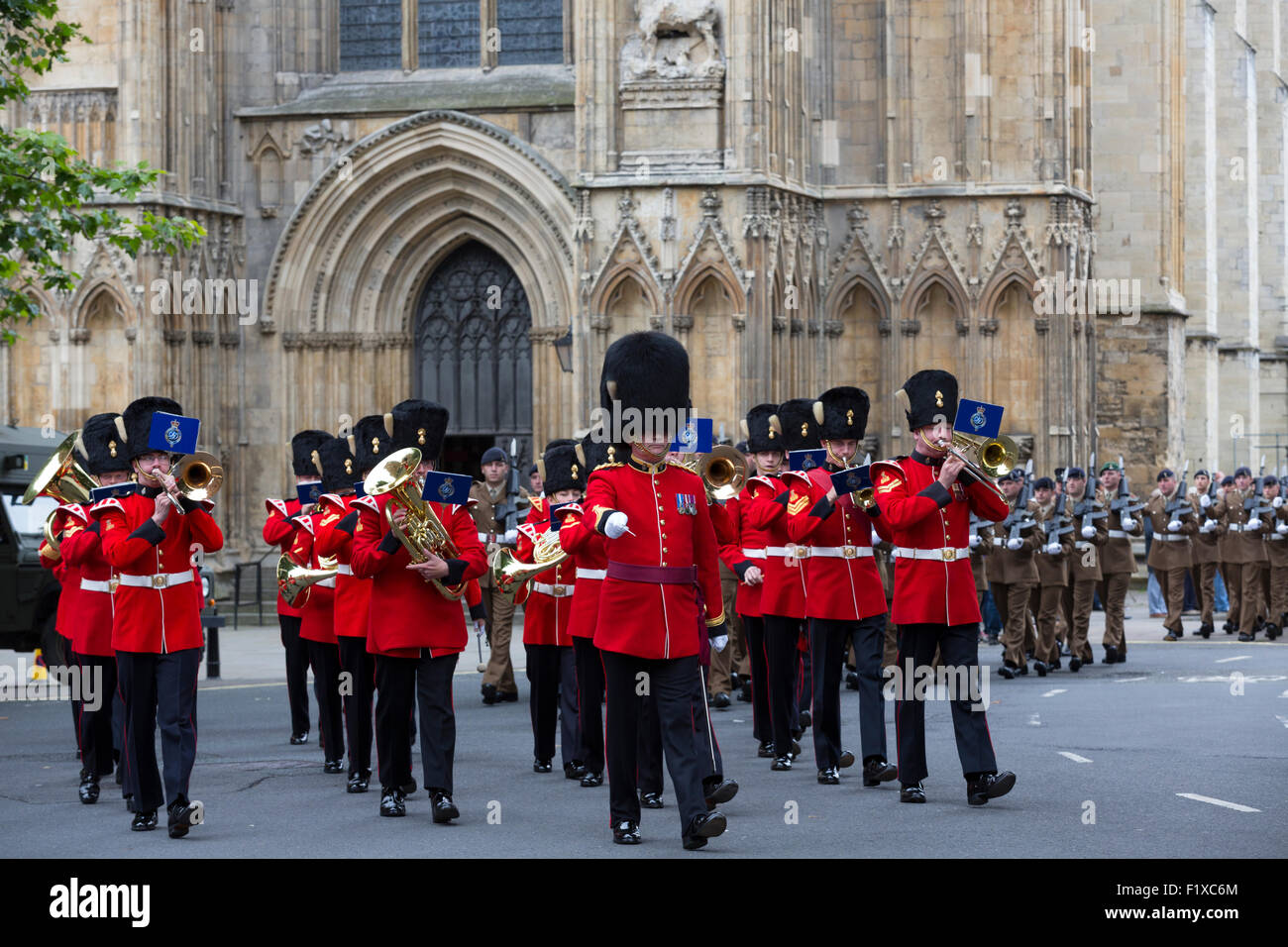 York, UK. 8th September, 2015. The Queens Ghurka Signals Regiment ...