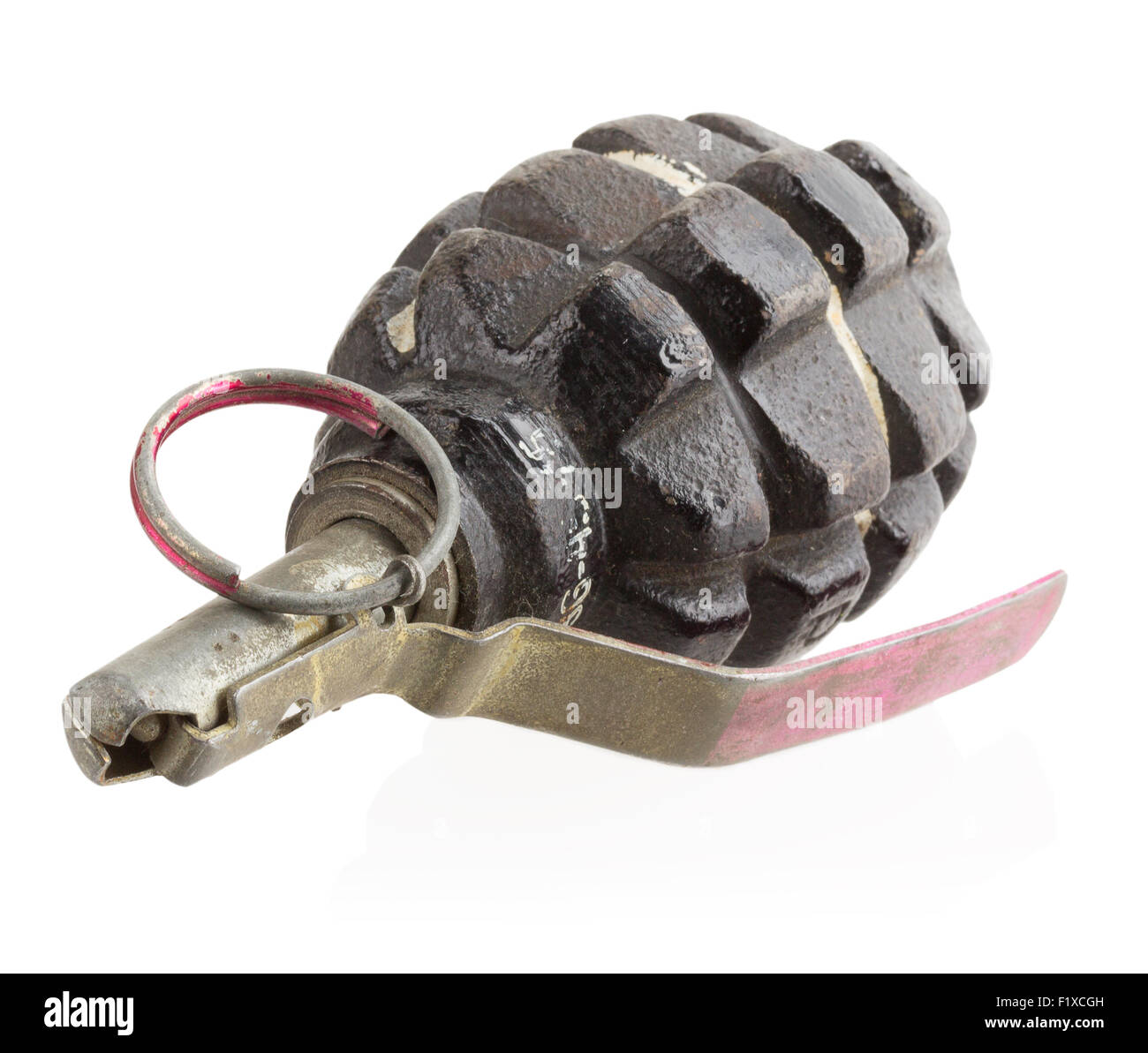 grenade on white background Stock Photo - Alamy