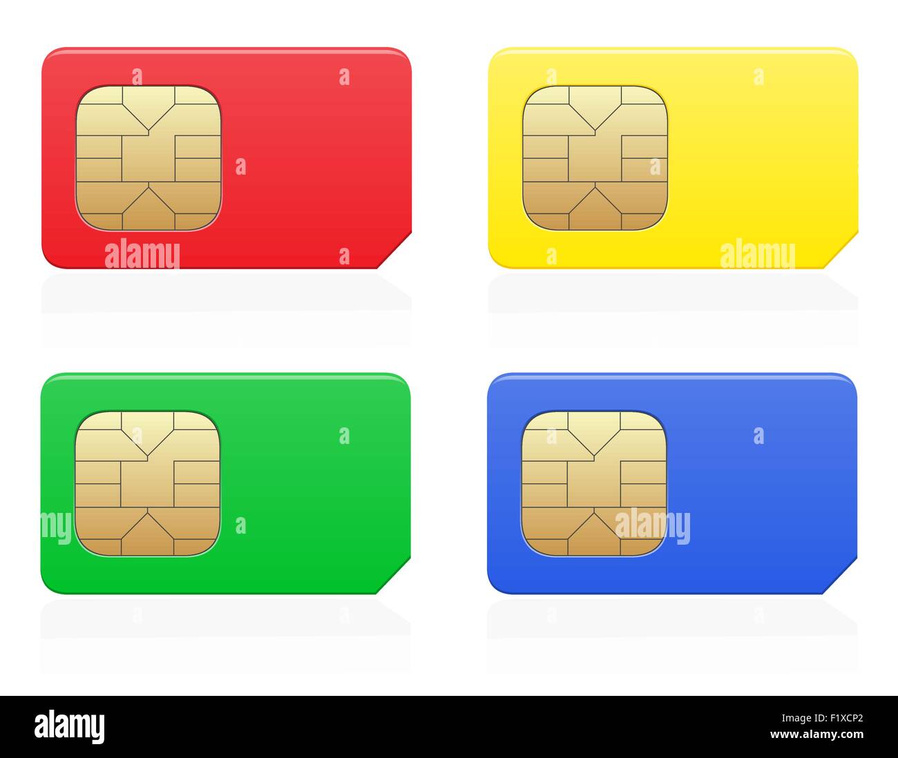 sim card colour vector illustration isolated on white background Stock ...
