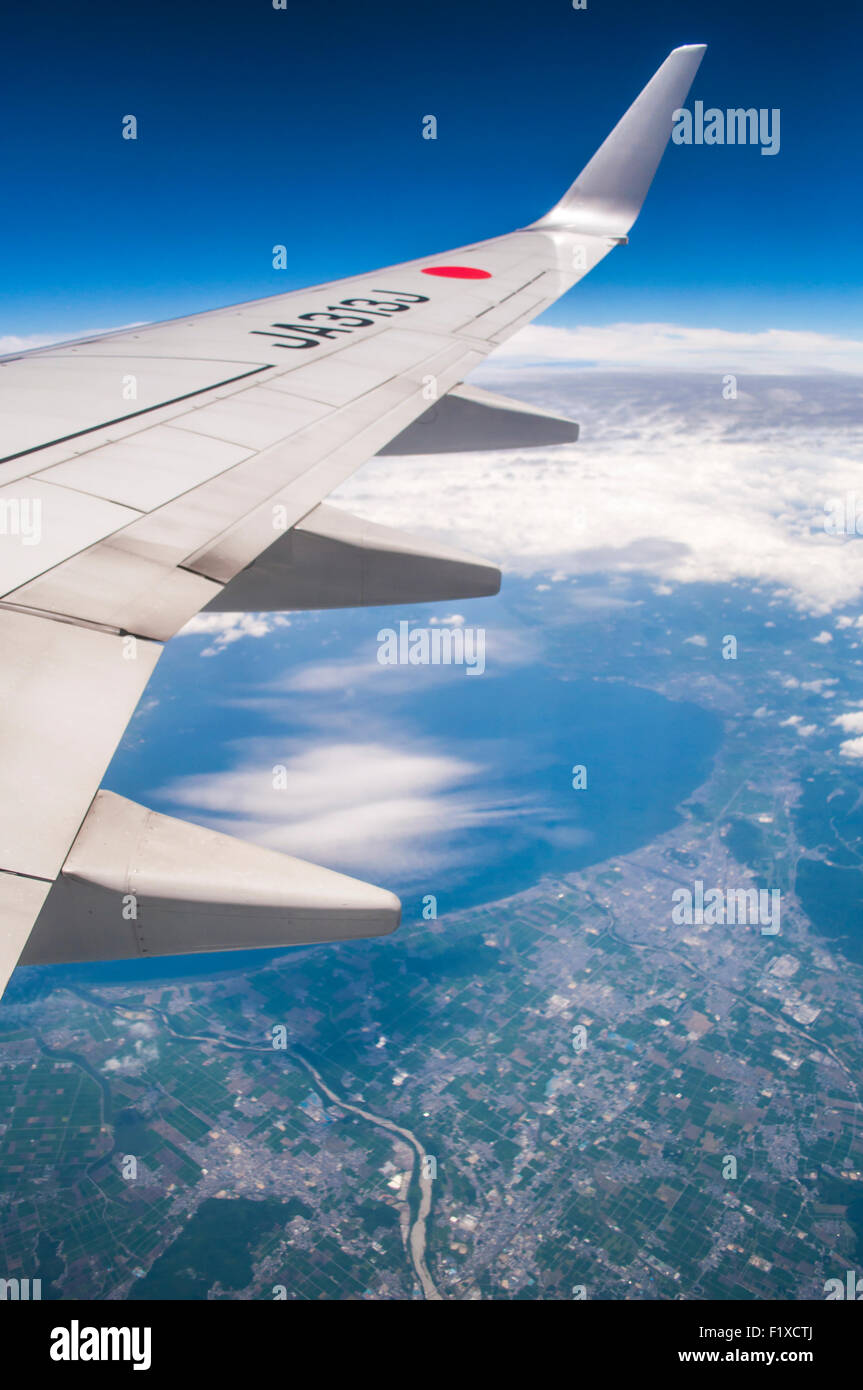 View from air plane,Japan Stock Photo - Alamy