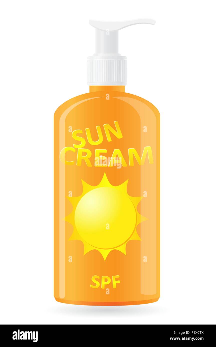 sun cream vector illustration isolated on white background Stock Vector ...