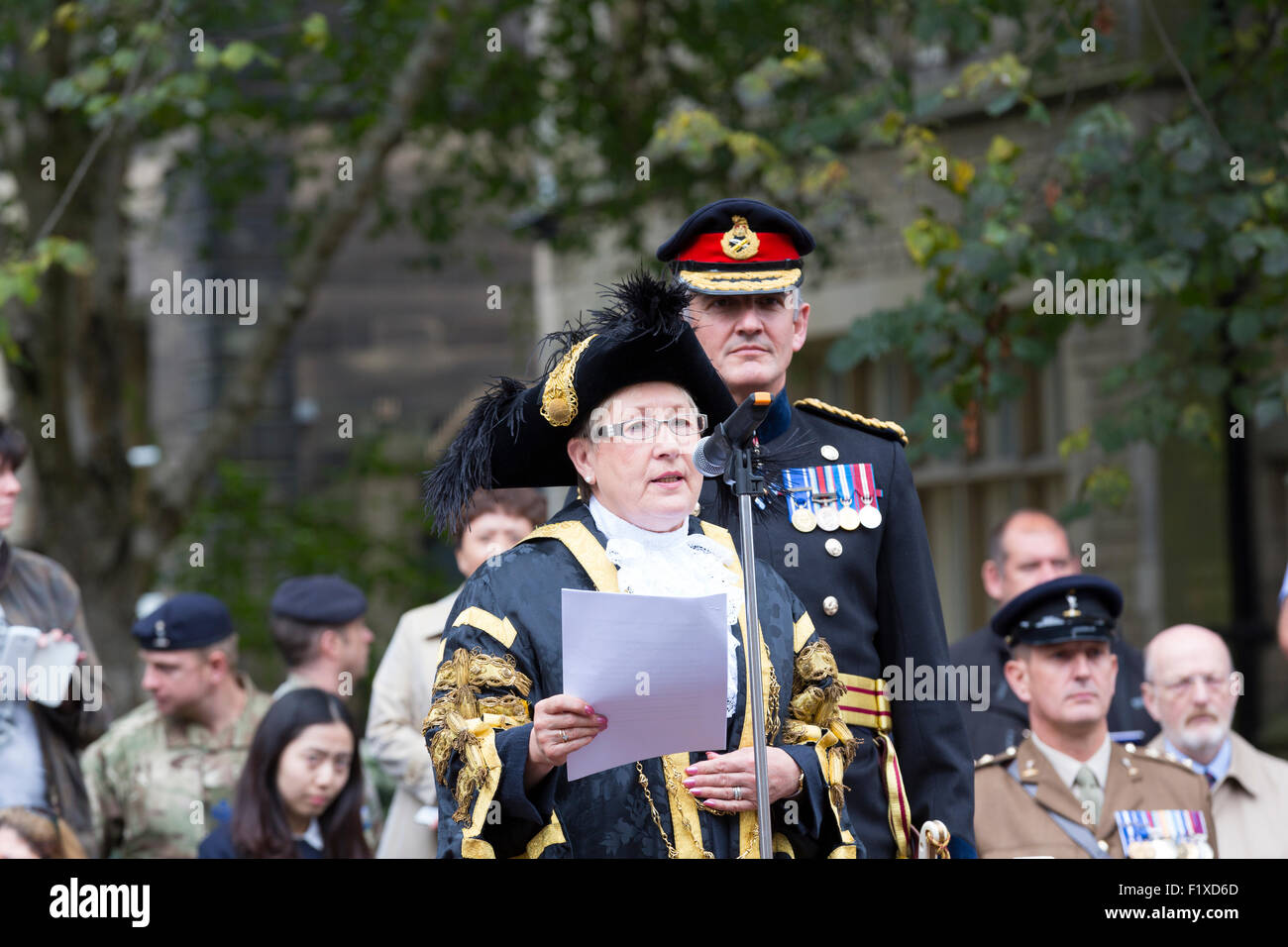 York, UK. 8th September, 2015. The Queens Ghurka Signals Regiment ...