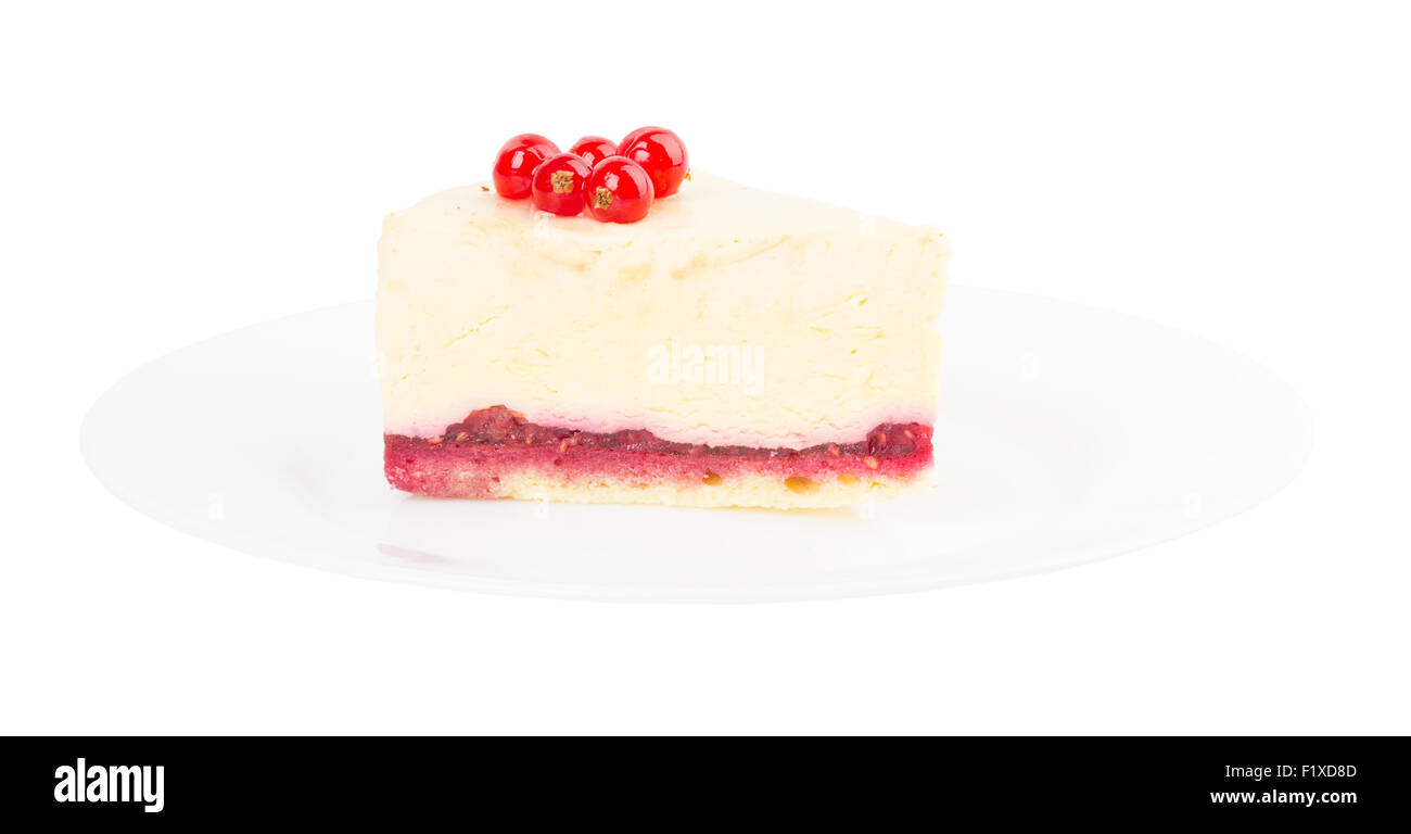 piece of cake on plate Stock Photo - Alamy