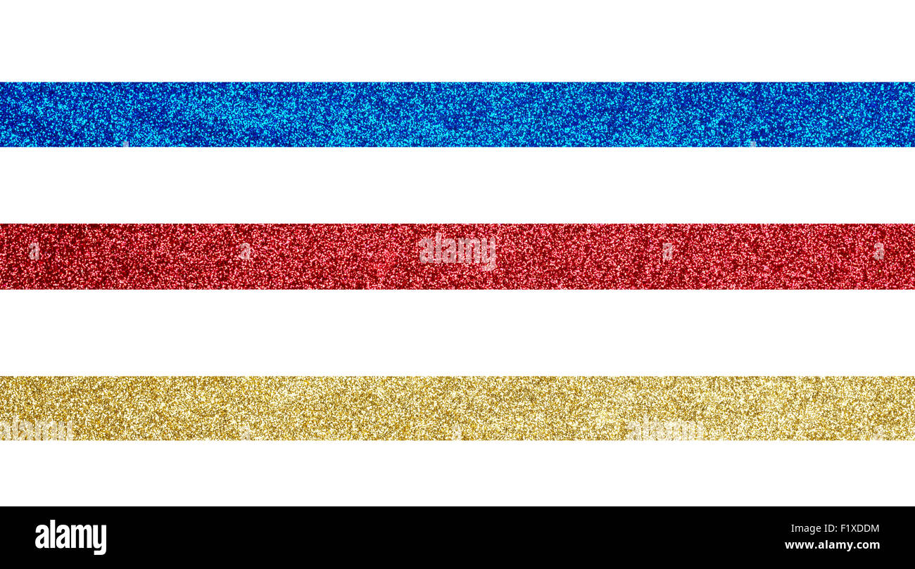 gold, red and blue ribbon on white background Stock Photo - Alamy