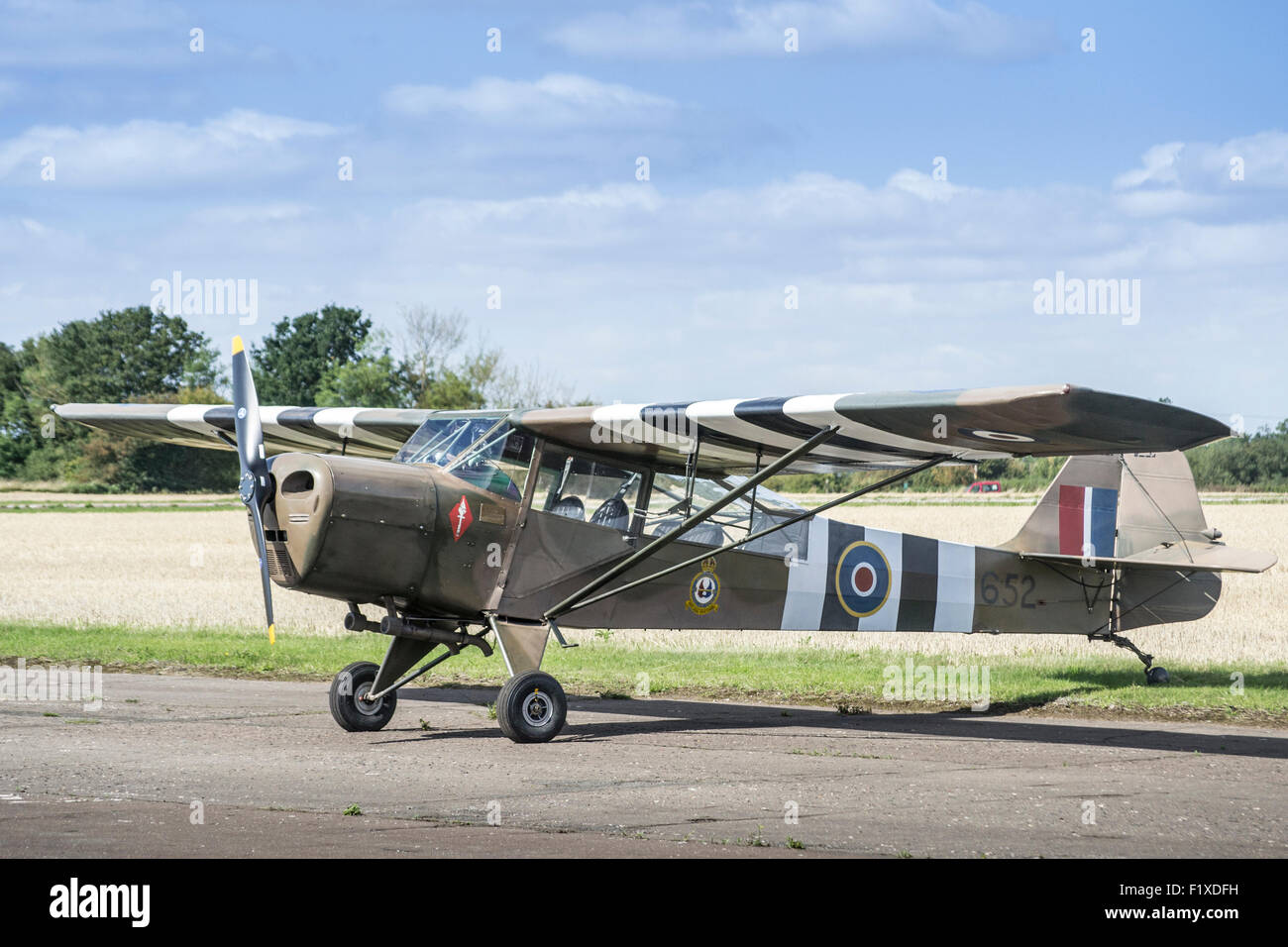 Vintage Auster Alpha watime army spotter plane G-AMVD Stock Photo - Alamy