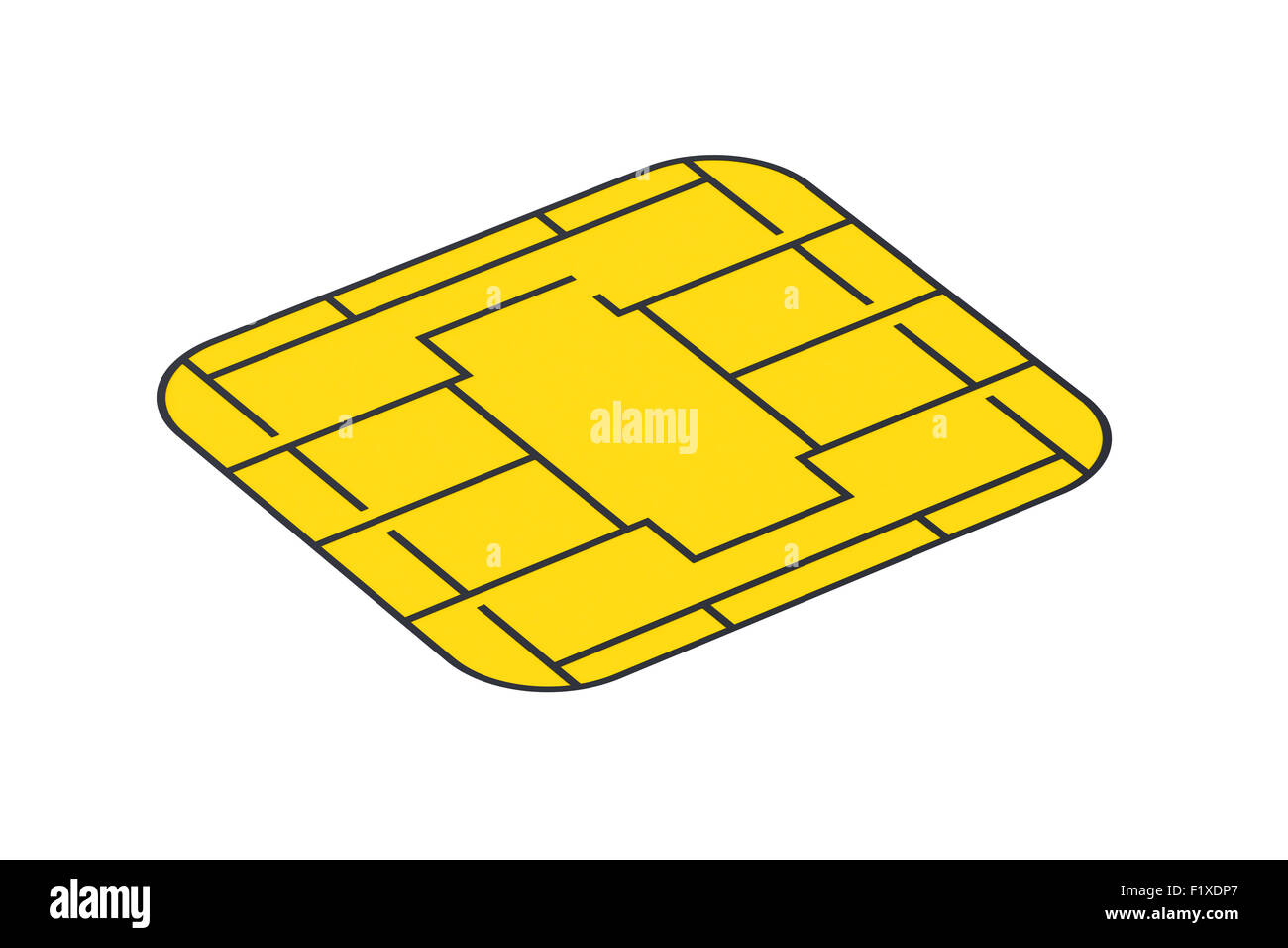 golden card chip isolated on white background Stock Photo - Alamy