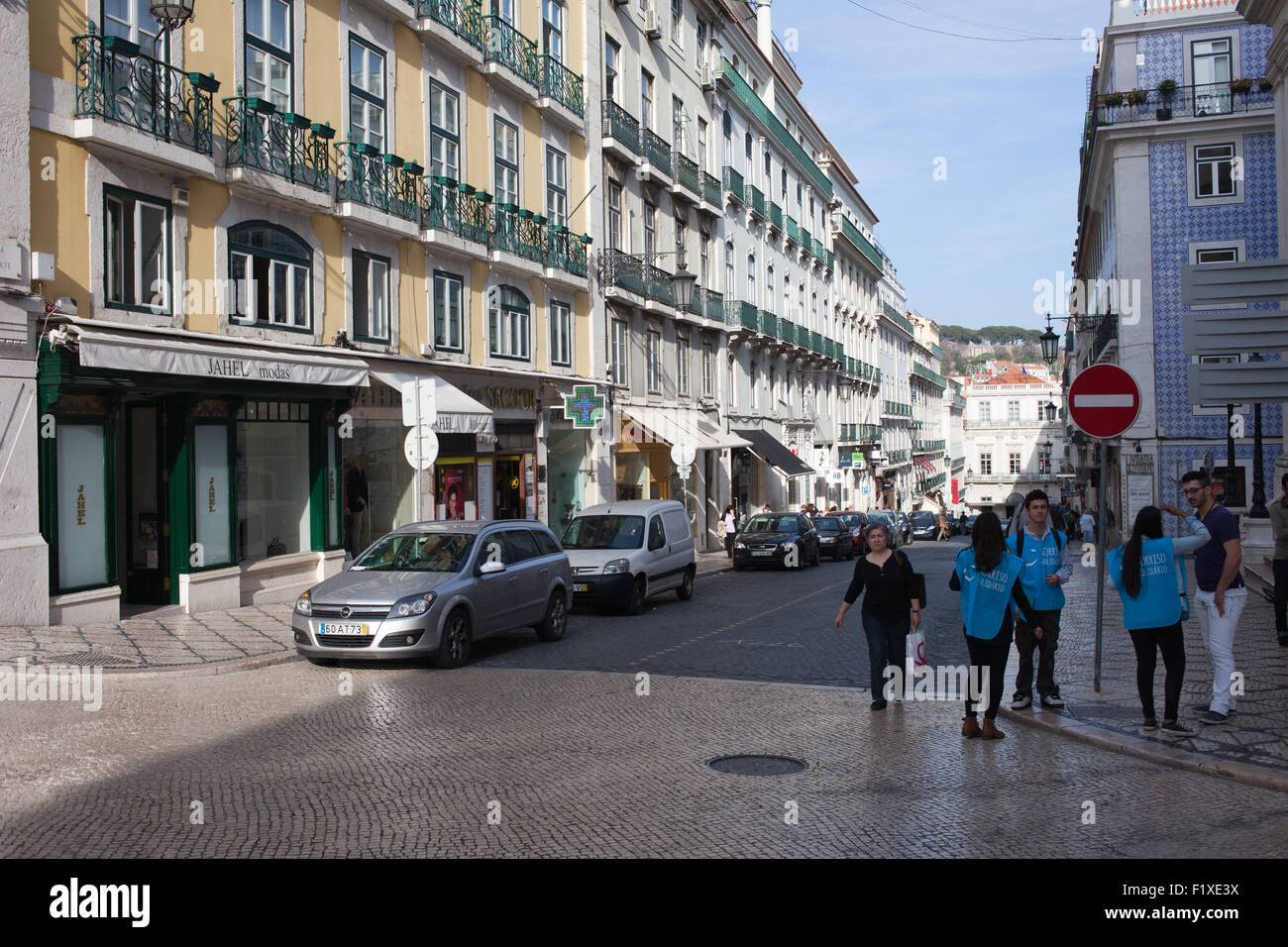 Portugal, Lisbon, Rua Garrett street, Chiado district, city centre ...