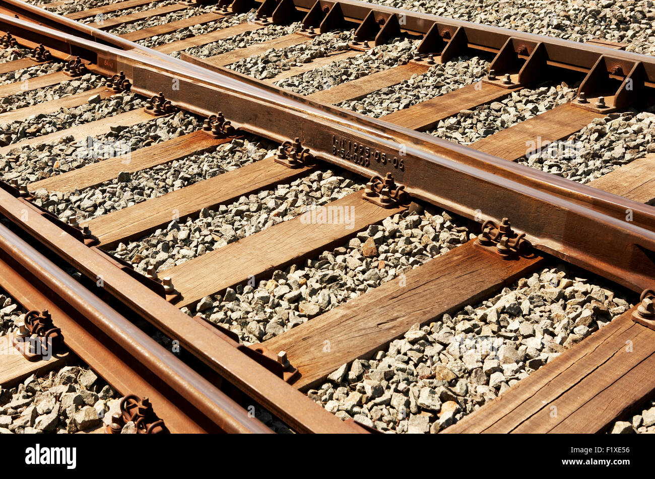 Railways. Components and system of assembly of old routes of train ...